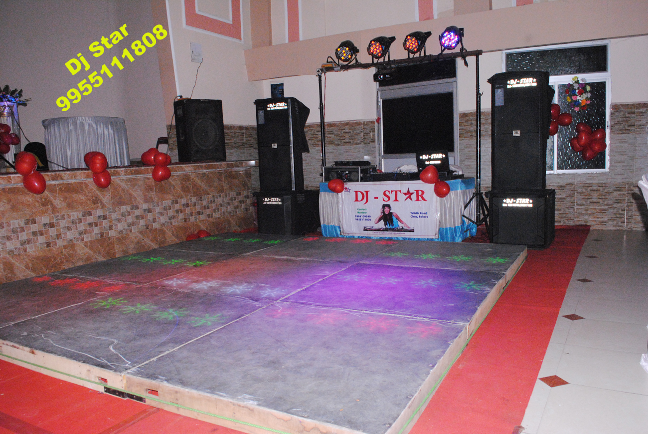 DJ STAR DJ SOUND SYSTEM IN CHAS BOKARO FOR ALL EVENTS.