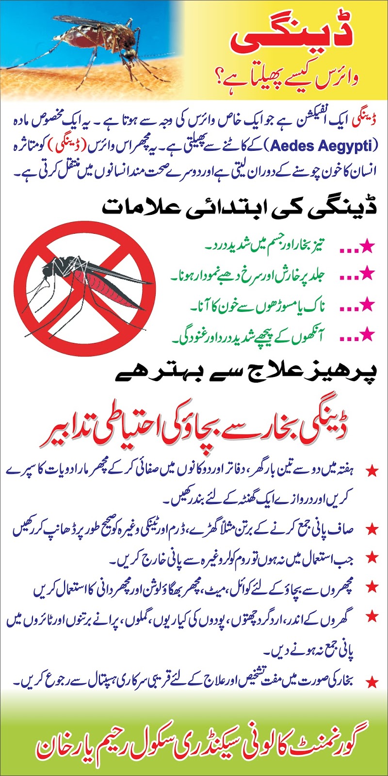 AYAT GRAPHICS & PRINTING SERVICE : Dengue Virus Flex