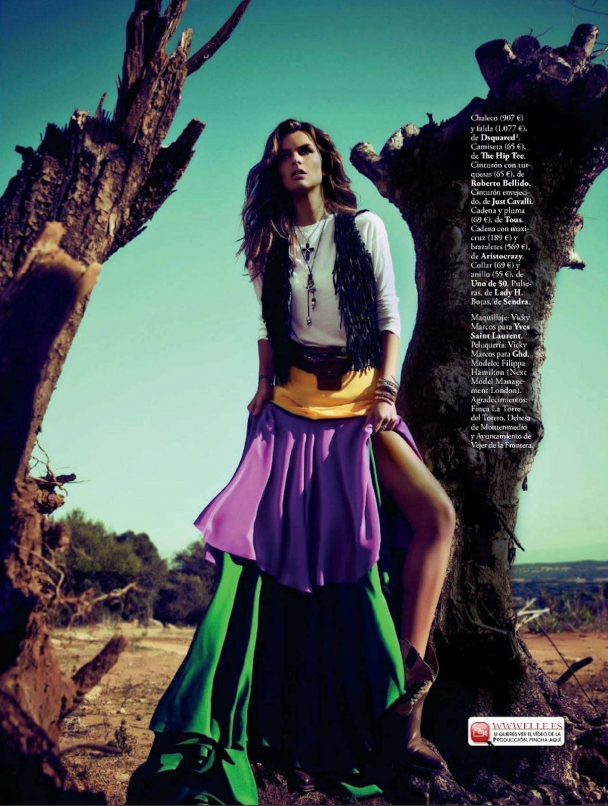 un nuevo aire gipsy: filippa hamilton by santiago esteban for elle ...