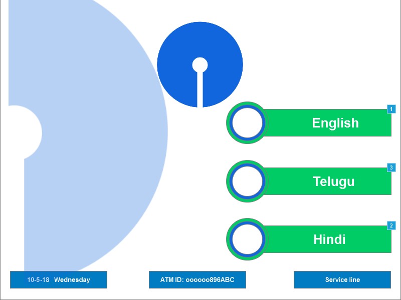 UI/UX Design for SBI ATM Display screen