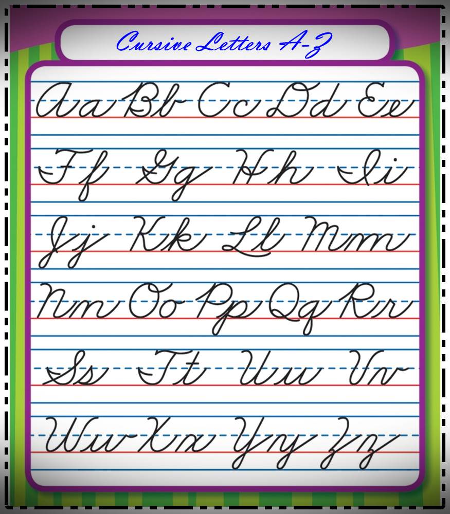 Cursive Letters A Z Worksheet cursive-letters-a-z-worksheet