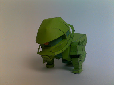 Papercraft - SD Zaku II Crawl Position - Papercraft4u | Free ...