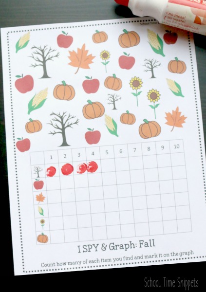 Count & Graph Fall Activity | School Time Snippets