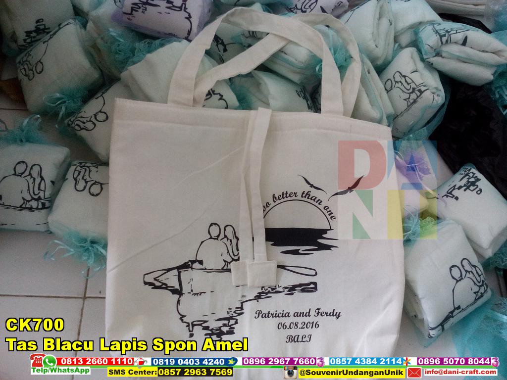 Tas Blacu Lapis Spon Amel | Souvenir Pernikahan