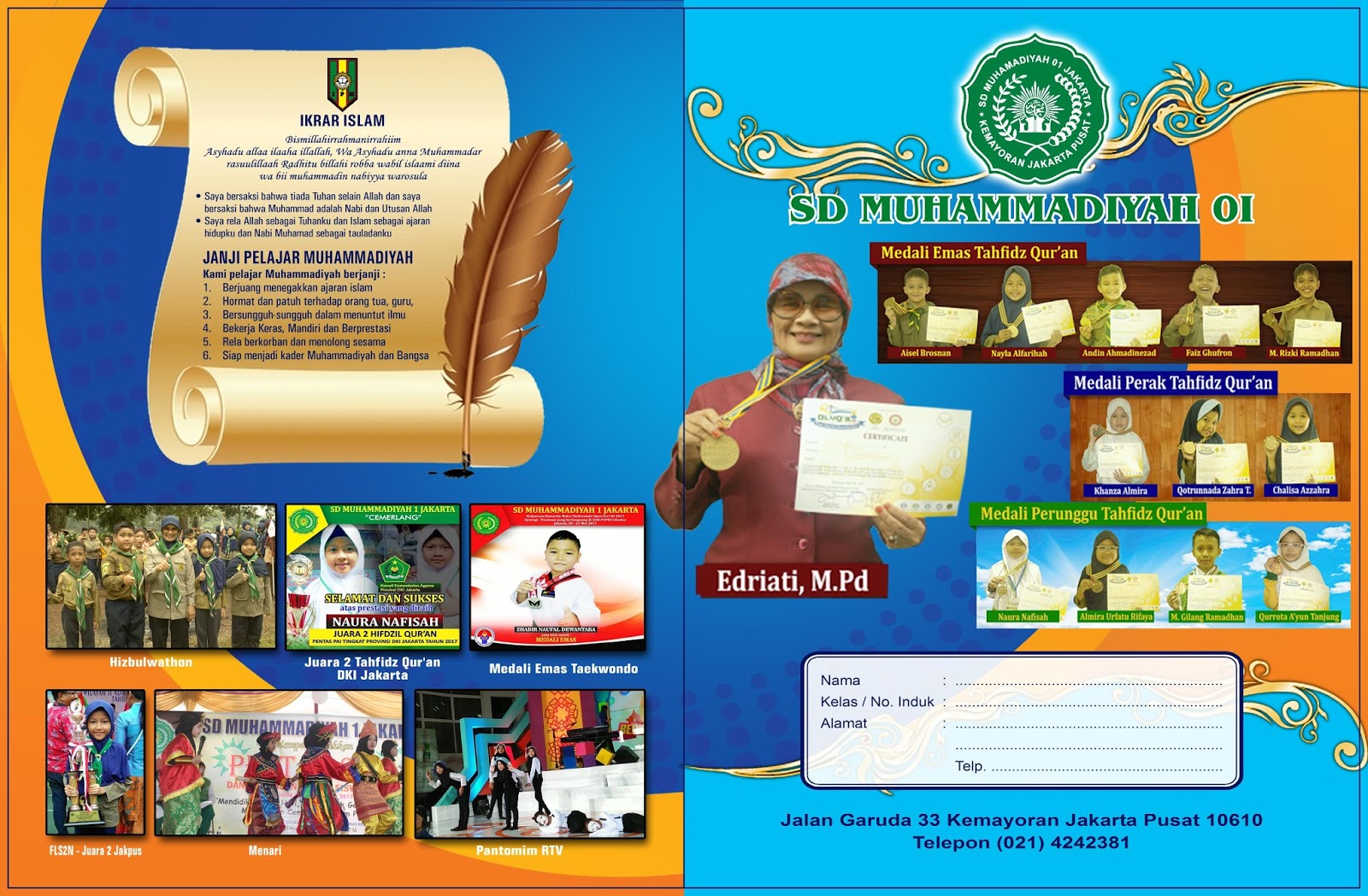 Desain Cover Buku SD Muhammadiyah 1