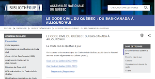 Québec National Assembly Guide on History of the Civil Code - Slaw