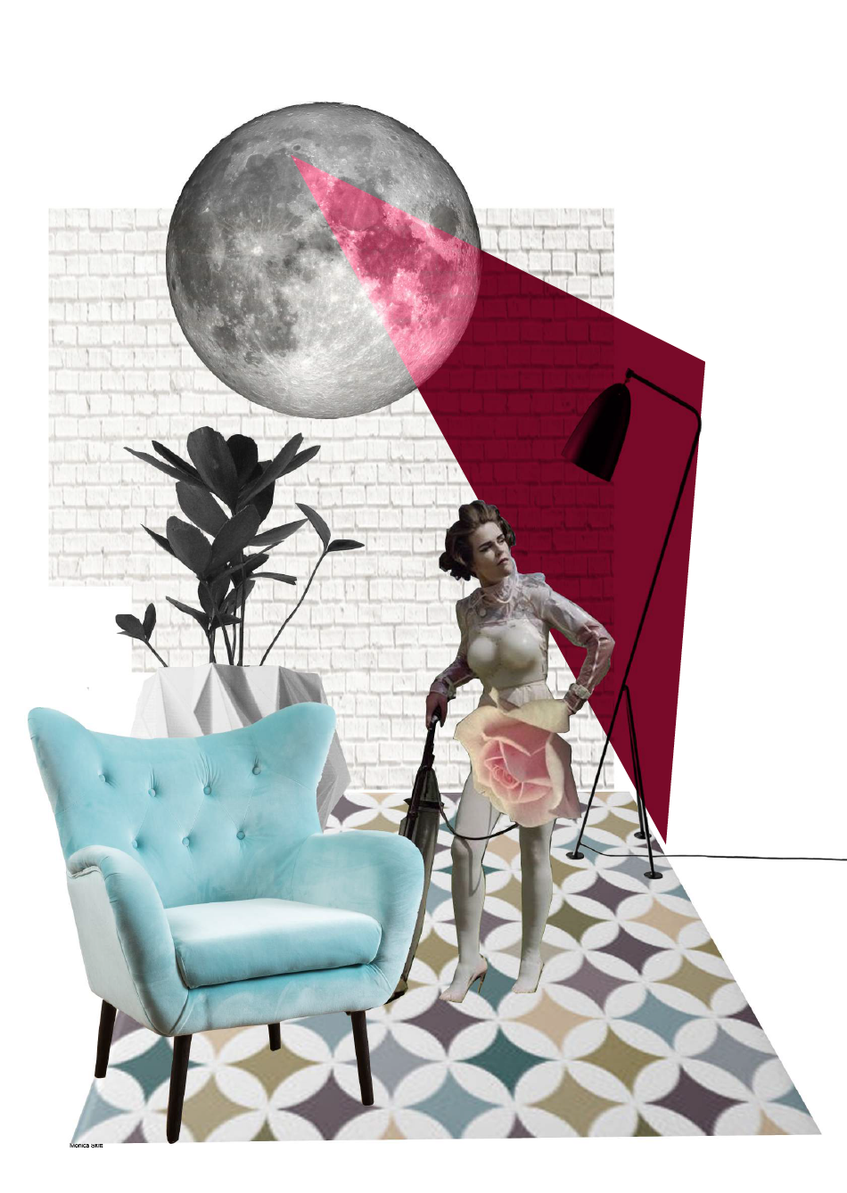 Interior Design year one - Coventry University: Spatial collages L1