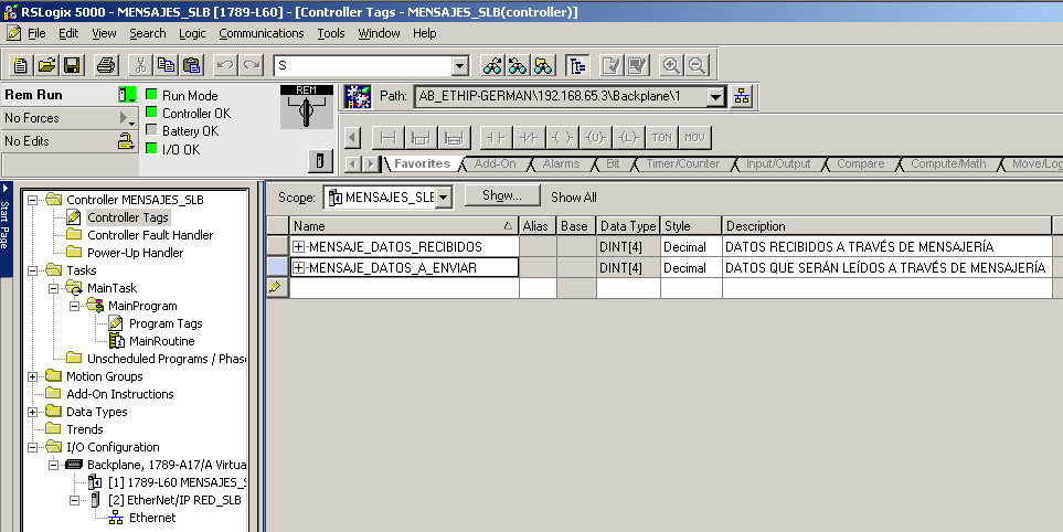 Notas de automatización: Comunicación entre controladores Logix5000 ...