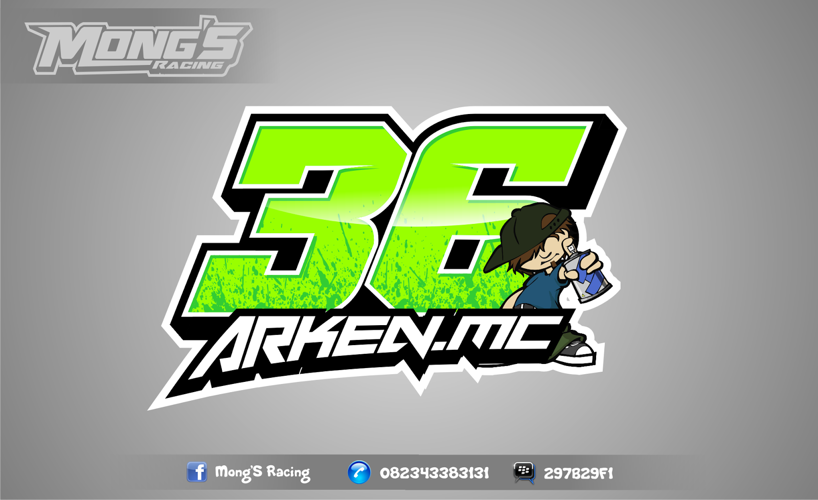 Mong'S Racing: DESAIN NOMOR START ROAD RACE / DRAG BIKE