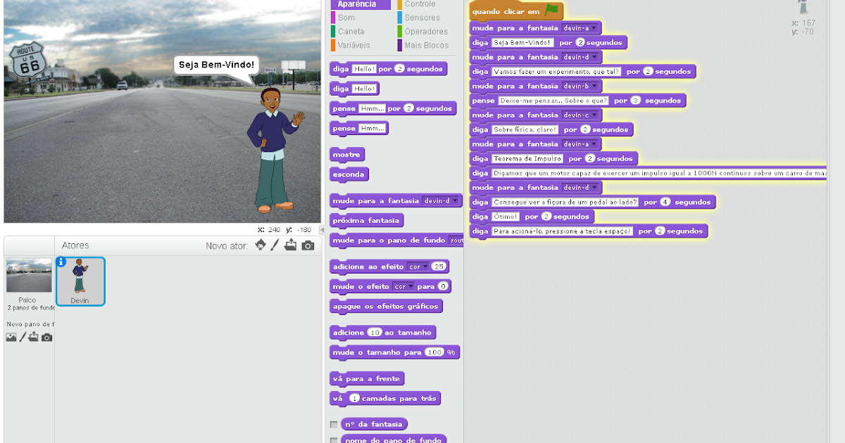 ENGENHARIA | USF: Desenvolvimento do projeto no Scratch