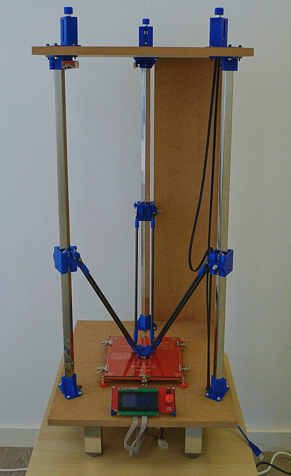 Delta Steel 3D Printer: L-shaped plywood reinforcement