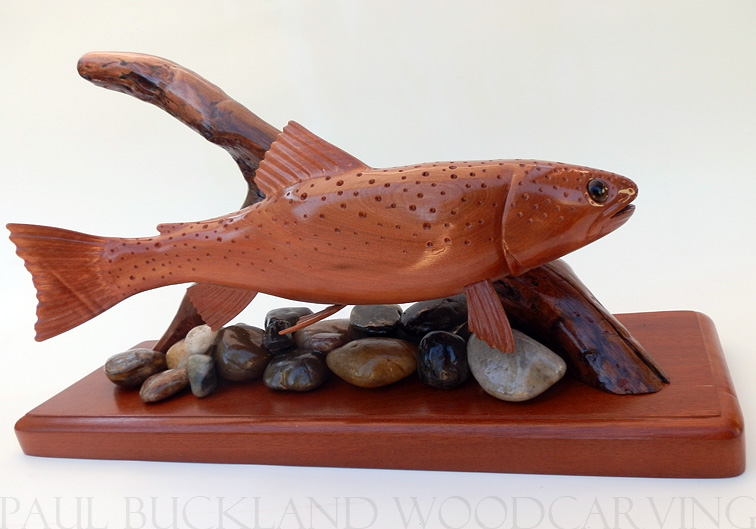 Paul Buckland Woodcarving: Trout 2