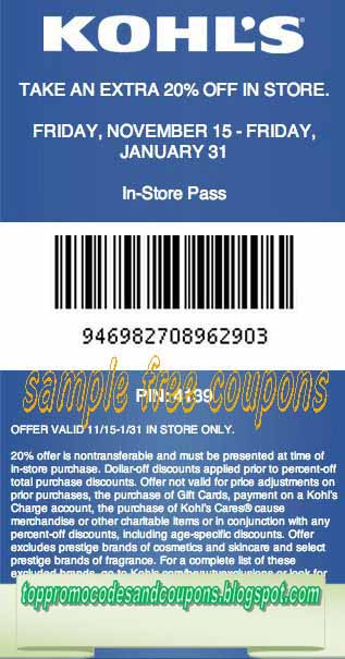 Free Promo Codes and Coupons 2023: Kohls Coupons