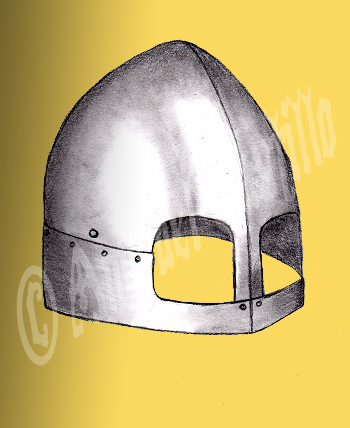 AMO DEL CASTILLO: Armamento medieval: El yelmo II. El yelmo cónico