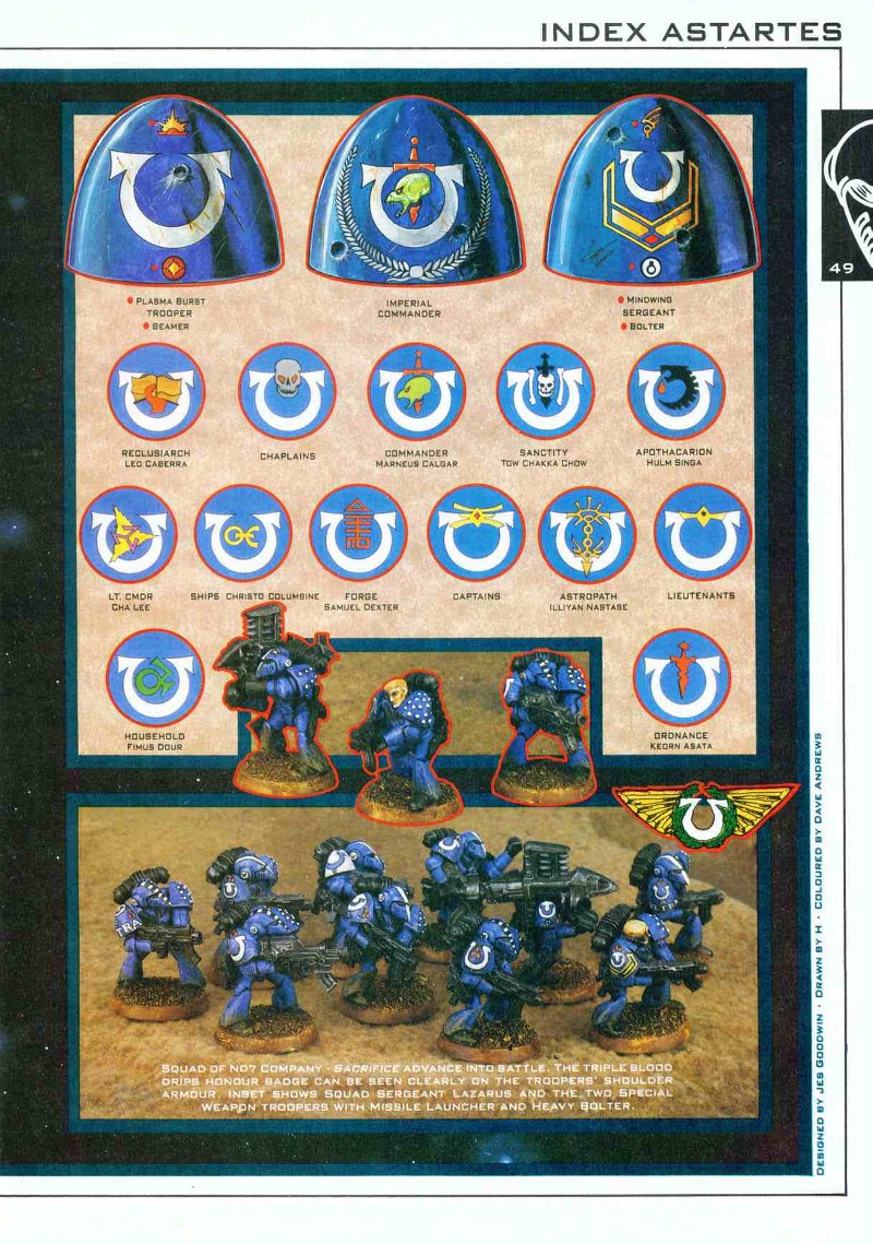 El Descanso del Escriba: Primera heráldica de los Ultramarines