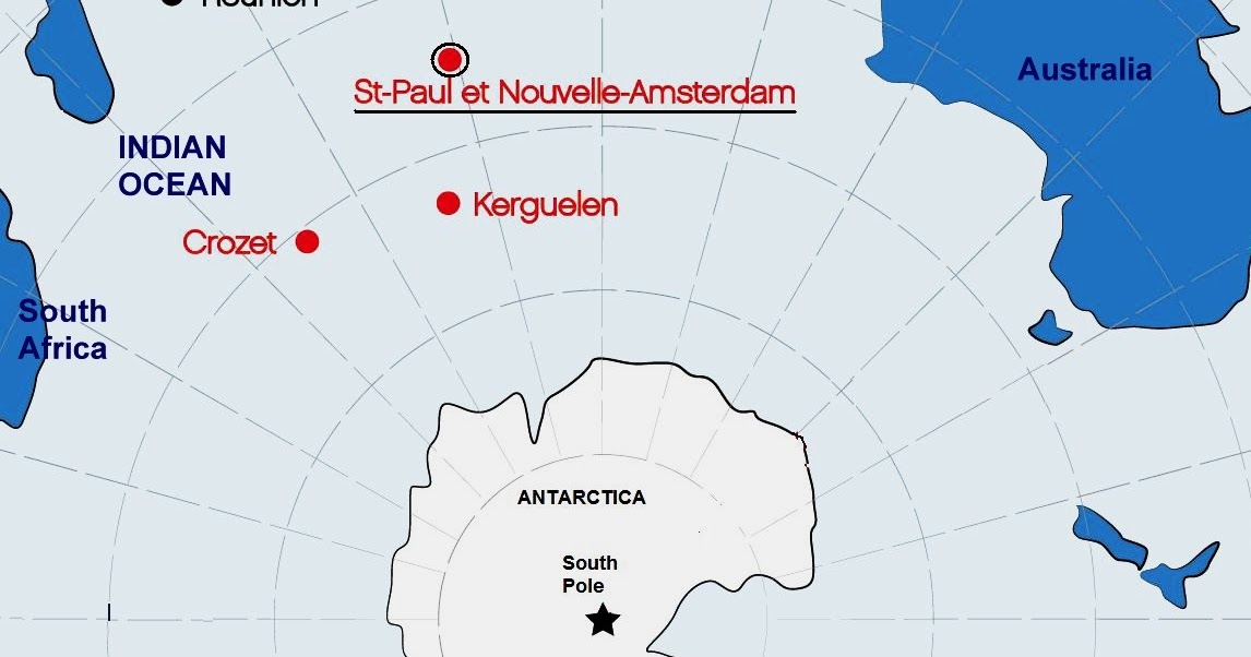 Amsterdam Island Map