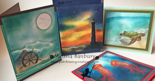 Porch Swing Creations: From Land to Sea Card Set Sponging Tutorials