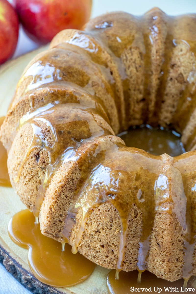 Caramel Apple Pound Cake | Served Up With Love