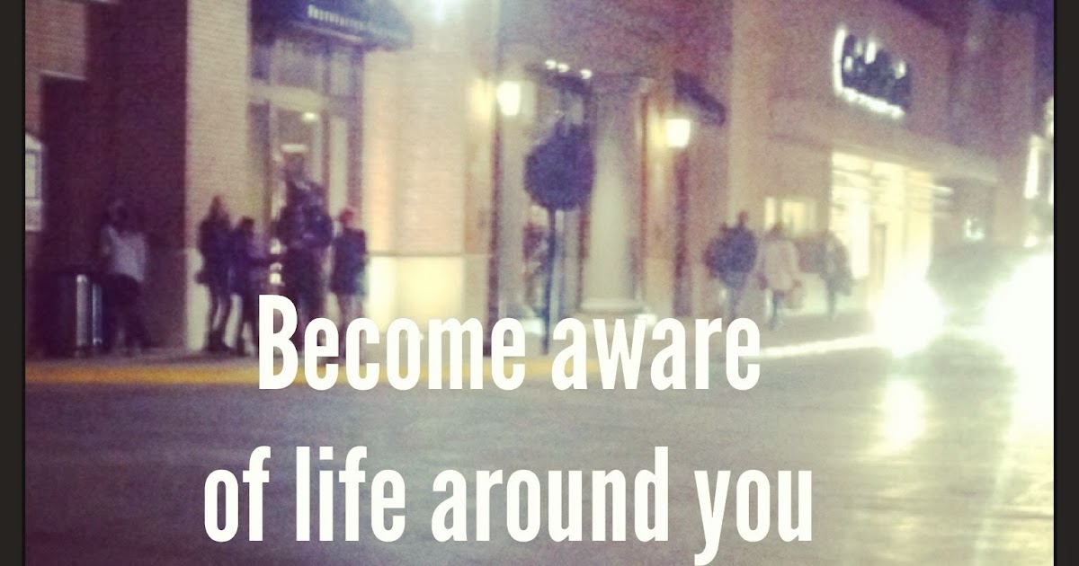 Become aware of life around you
