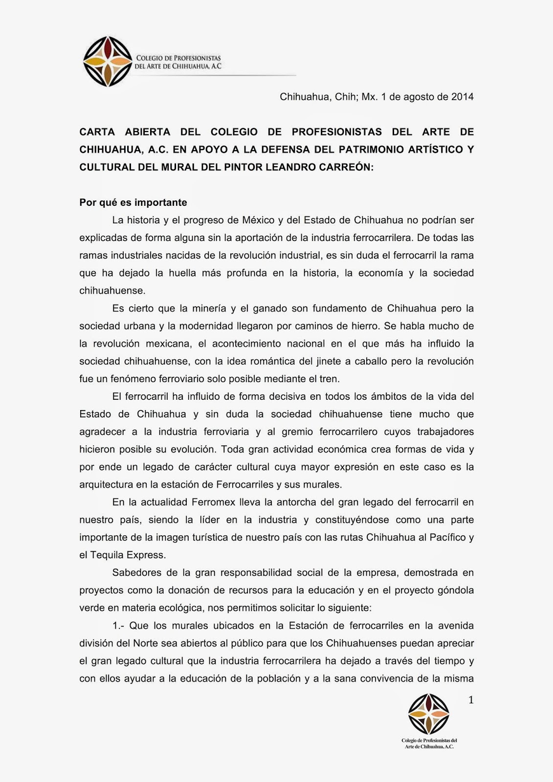 Tramoyam Blog: COLEGIO DE PROFESIONISTAS DEL ARTE DE CHIHUAHUA, A.C ...