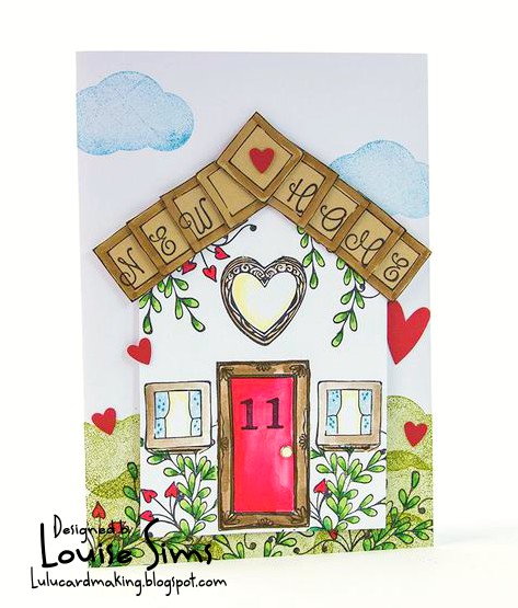New Home card using frame stamps.