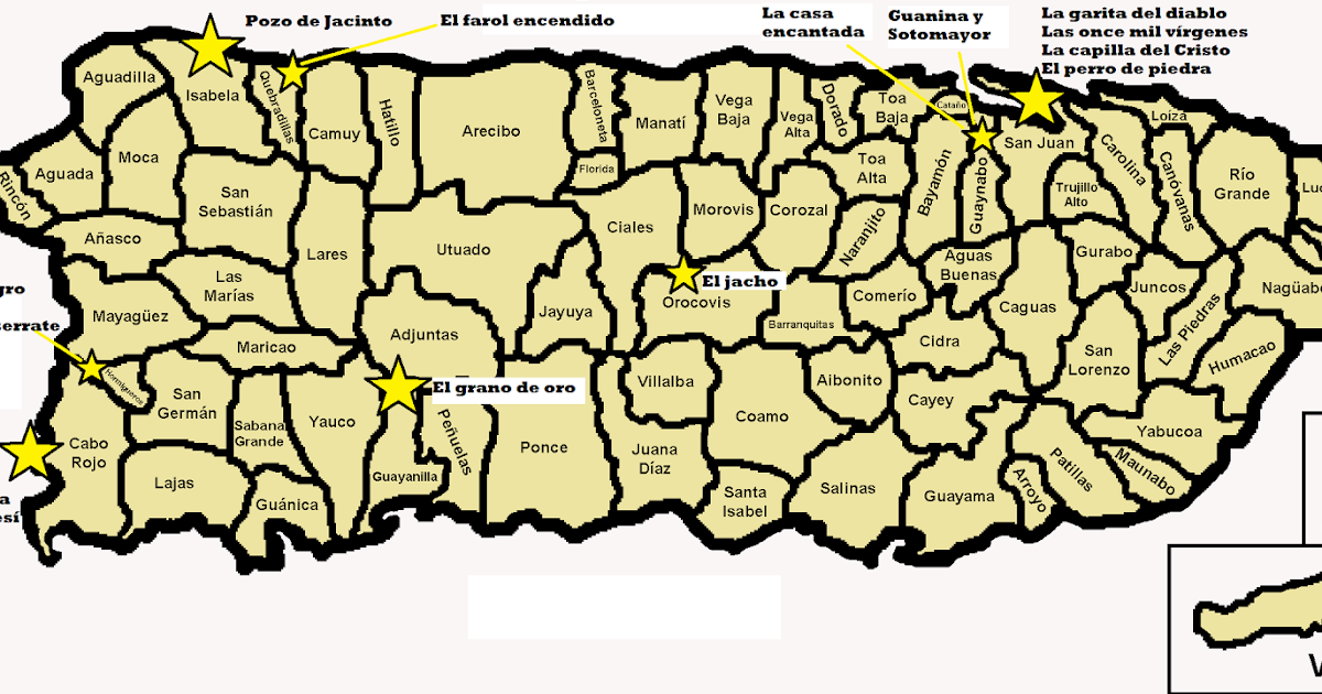 Mapa Politico De Puerto Rico Para Imprimir