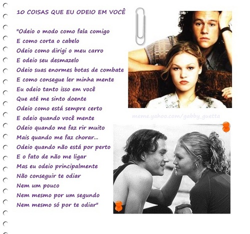 Plugado Na Telinha Filme 10 Coisas Que Eu Odeio Em Você