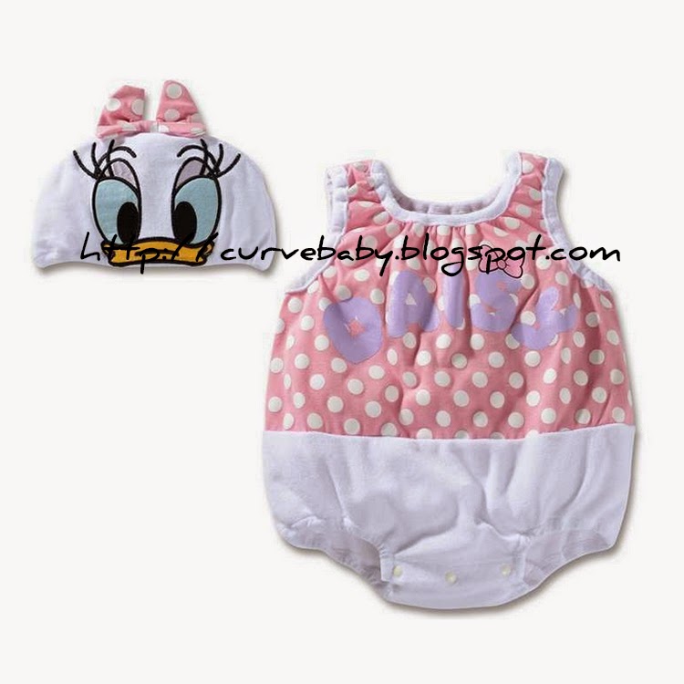 CurVe Baby: Cute Cartoon Character Romper with Cap Set