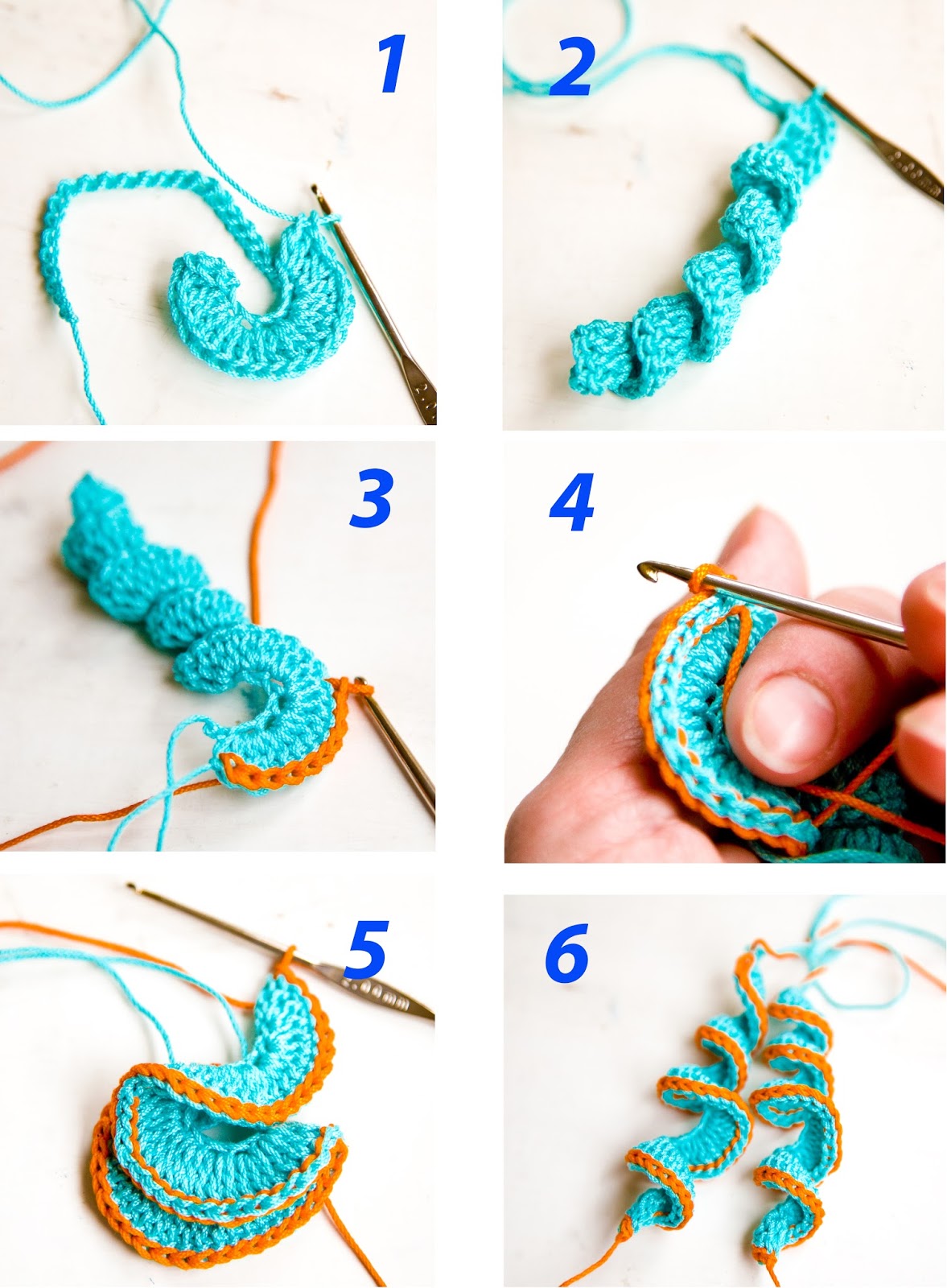 Sasha Patterns: FREE crochet pattern - HELIX crochet earrings