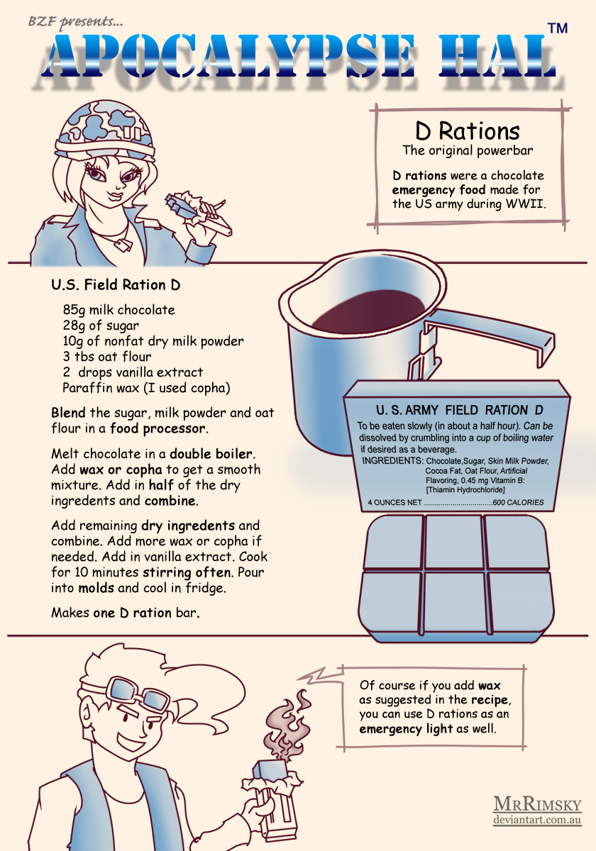 For the love of bunnies, zombies and frocks!: Apocalypse Hal - D Rations