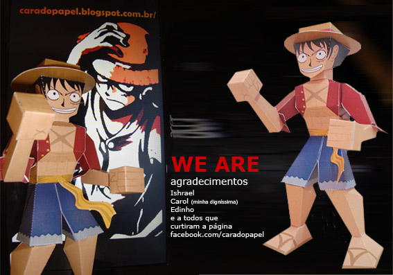 cara do papel: Paper Toy - Luffy: One Piece