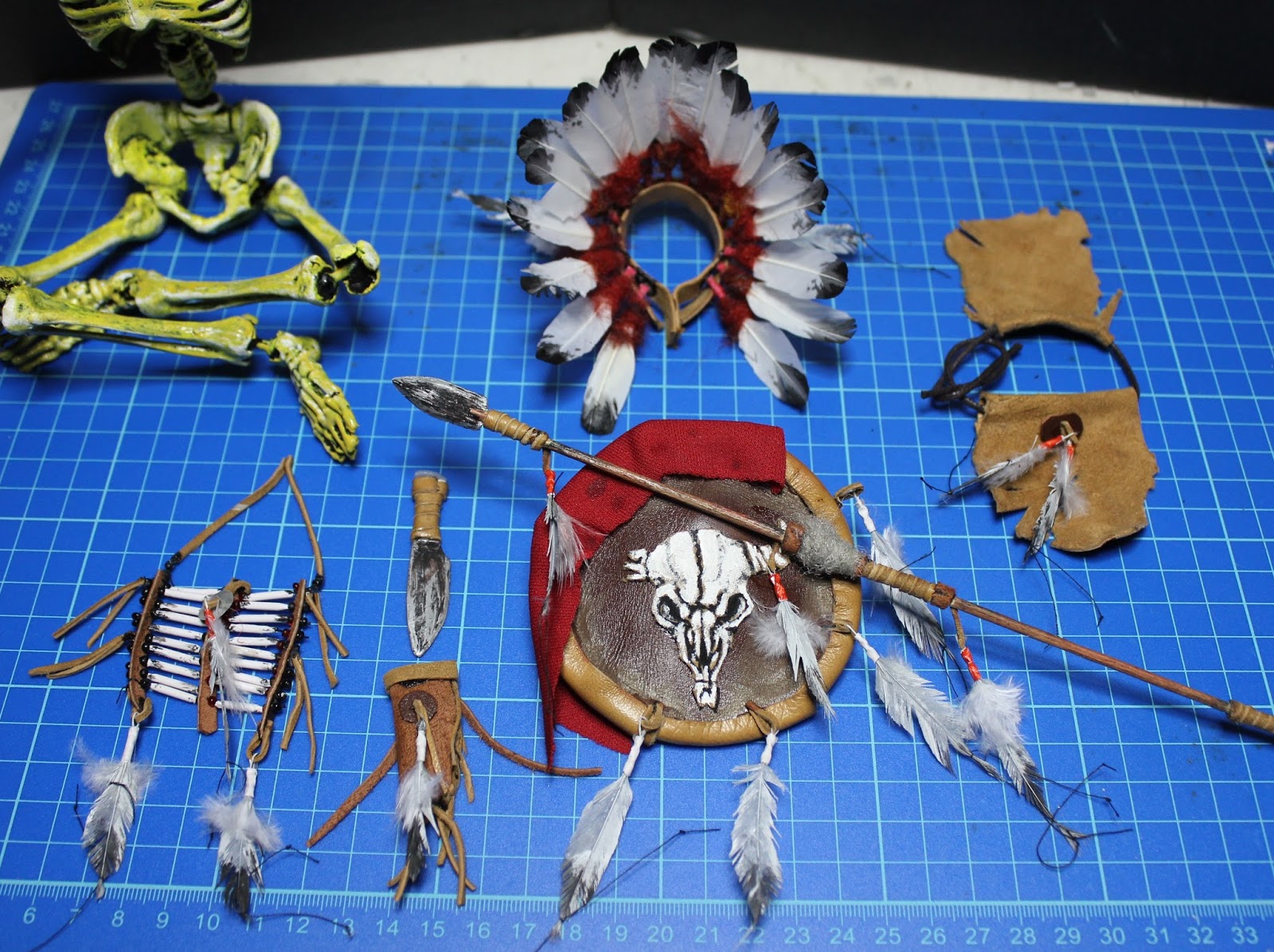 Action figure skeleton by Fattel: 1/6 scale skeleton of native america