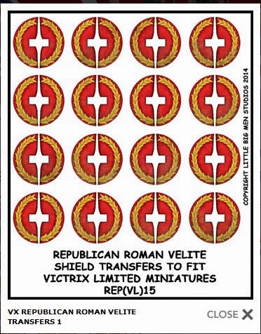 oldSarges Wargame and Model blog: Victrix Republican Roman shield decals