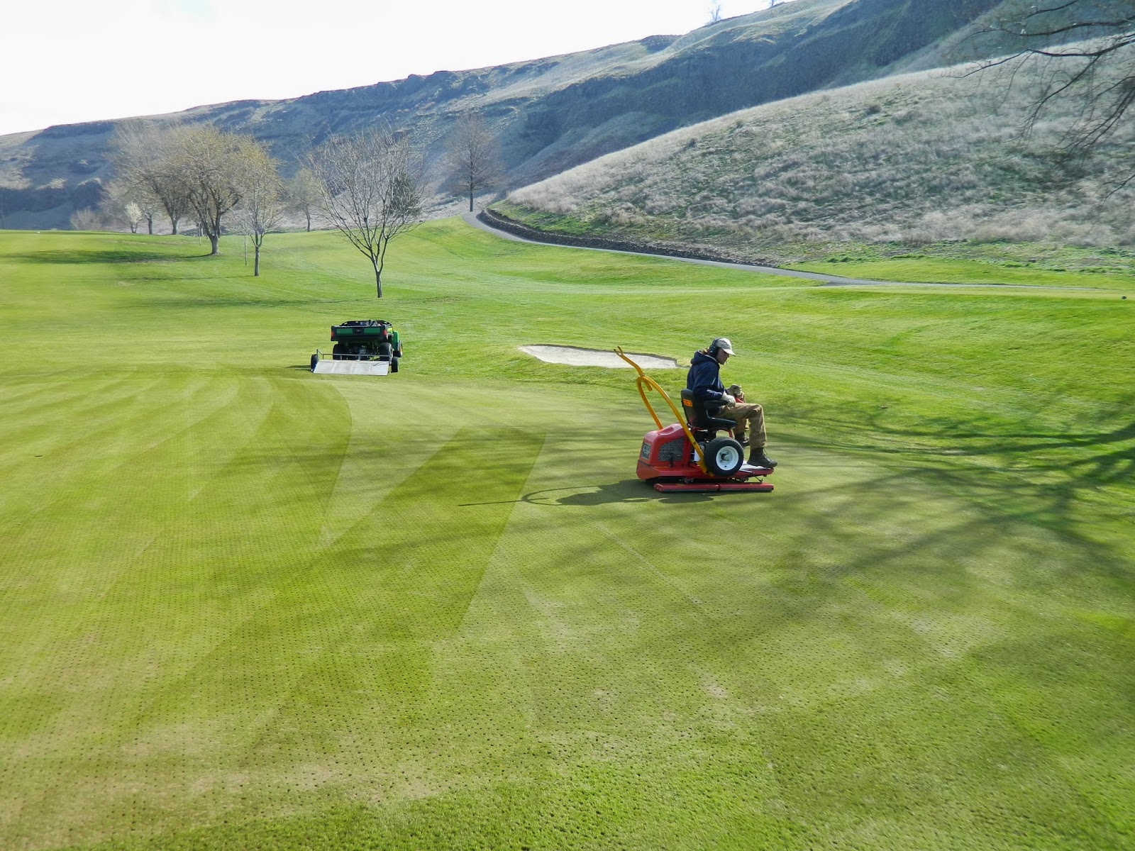 LGCC Golf Maintenance: Aerification complete