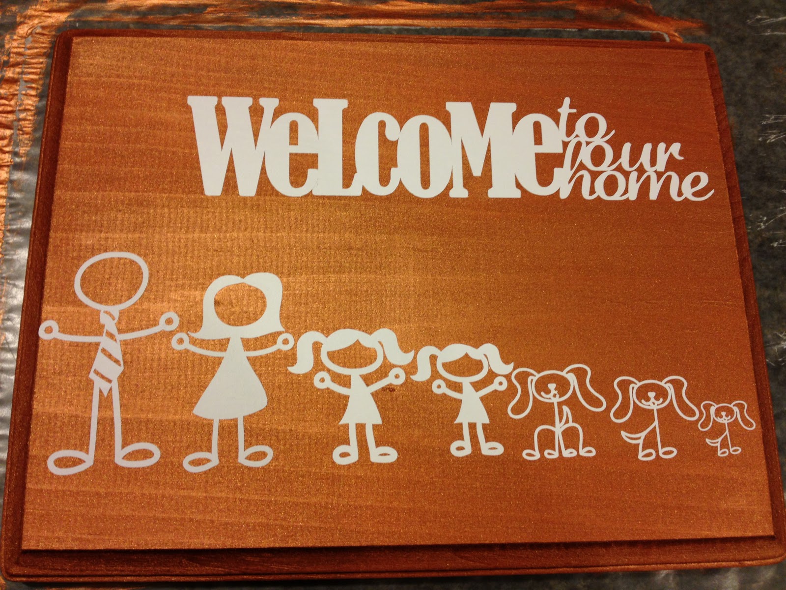 The Stuff I Love: Stick Figures Welcome Sign