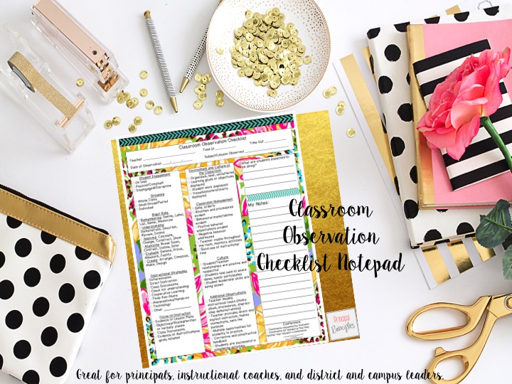 How to Use Classroom Observations Effectively: Notepad - Stephanie ...