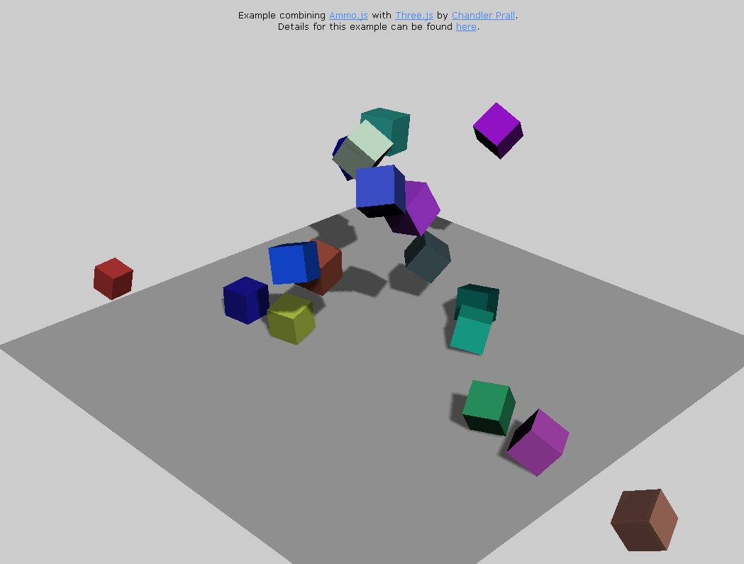 WebGL, HTML5, Canvas, Three.js: Physics with Ammo.js + Three.js by ...