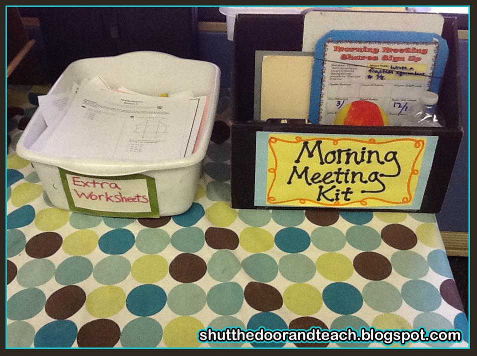 Shut the Door and Teach: Responsive Classroom: Morning Meeting Kit