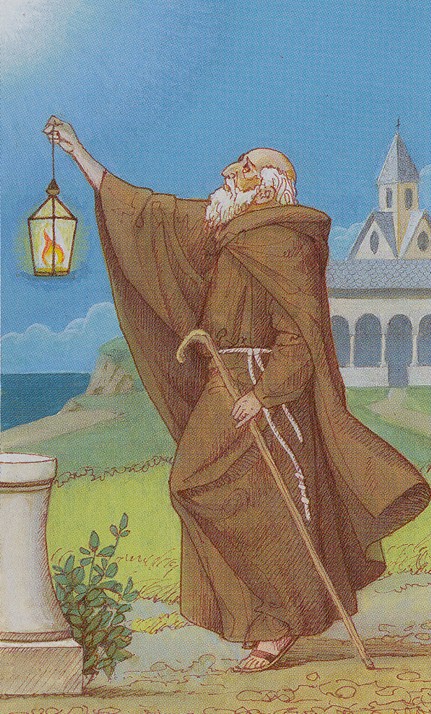 Senhor da Vida Tarot: O eremita: uma luz no interior