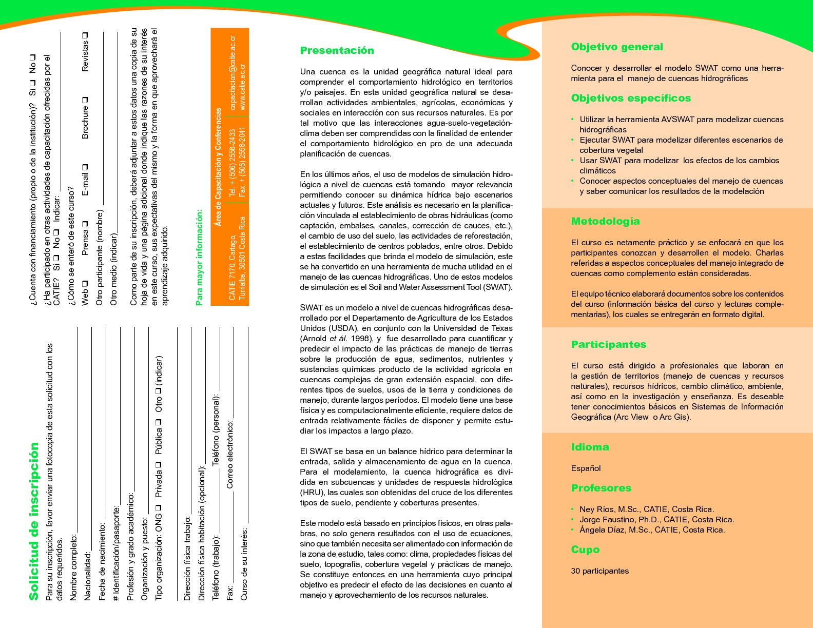 Programa Sustentabilidad Ambiental: Curso Internacional "Uso del Modelo ...