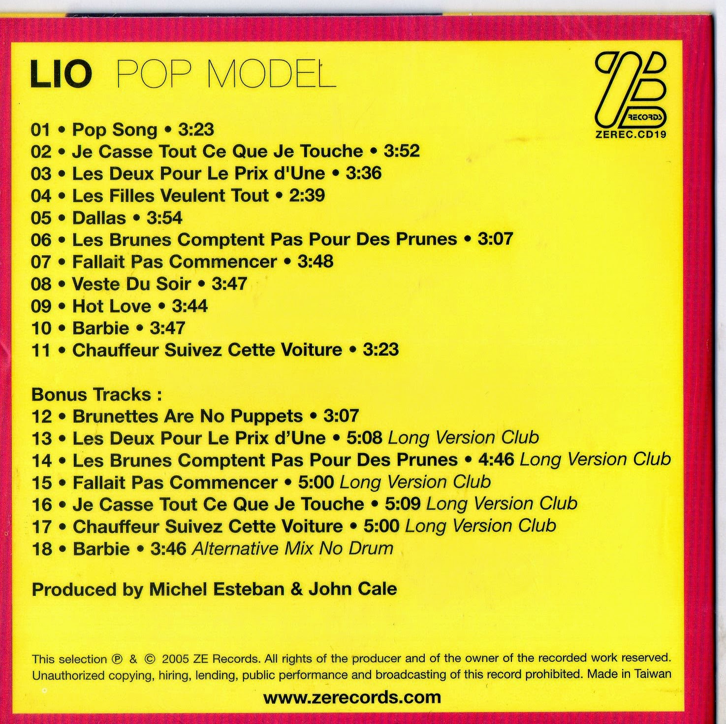 MUSICOLLECTION: LIO - Pop Model - 1986