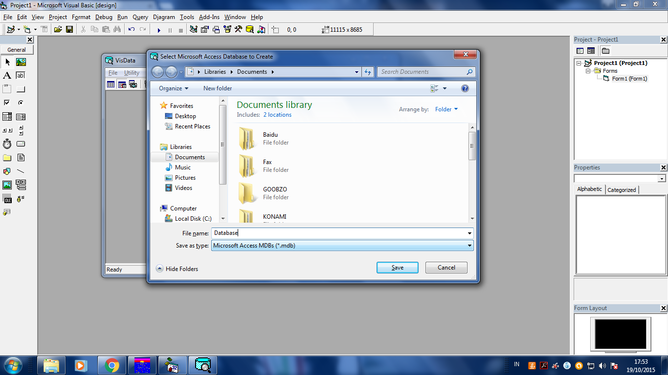 Cara membuat database di visual basic 6.0 dengan visual data manager - Biongo Attacker