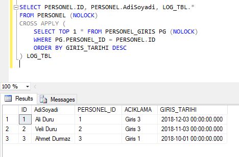 SQL CROSS APPLY Nedir? ~ kodlu-yorum