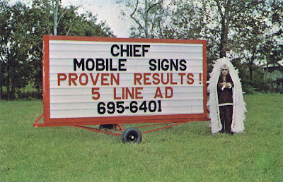 Neato Coolville: CHIEF MOBILE SIGNS POSTCARDS