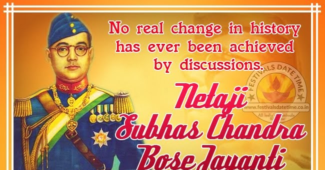2019 Netaji Subhas Chandra Bose Jayanti Wallpaper, 2019 Netaji Jayanti Wishing Photo - Festivals ...