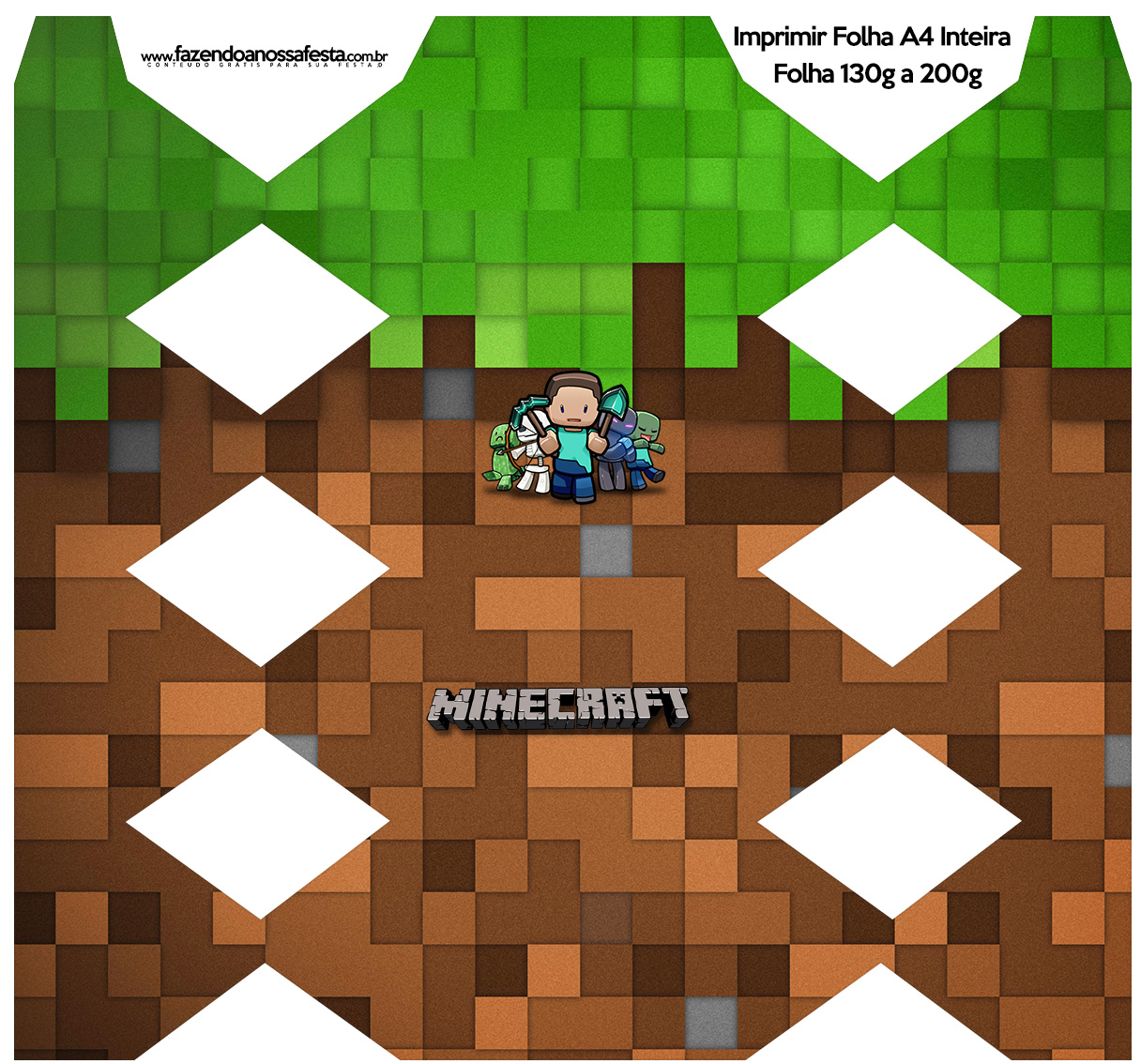 Minecraft: Cajas para Imprimir Gratis. - Oh My Fiesta! Friki