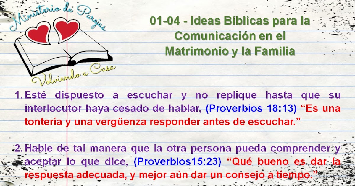 Ministerio de Parejas Volviendo a Casa: 01/04 - Ideas Bíblicas para la ...