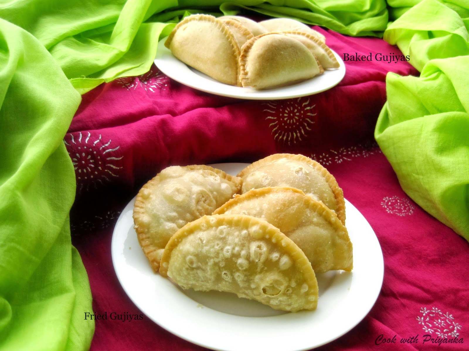 Cook with Priyanka: Mawa Gujia/ Karanji (Baked n Fried)