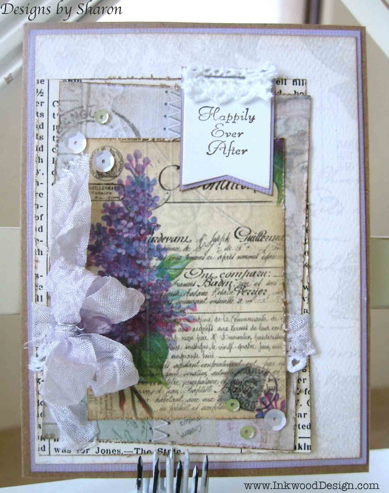 Designs by Sharon: Sweet Lilac; Card