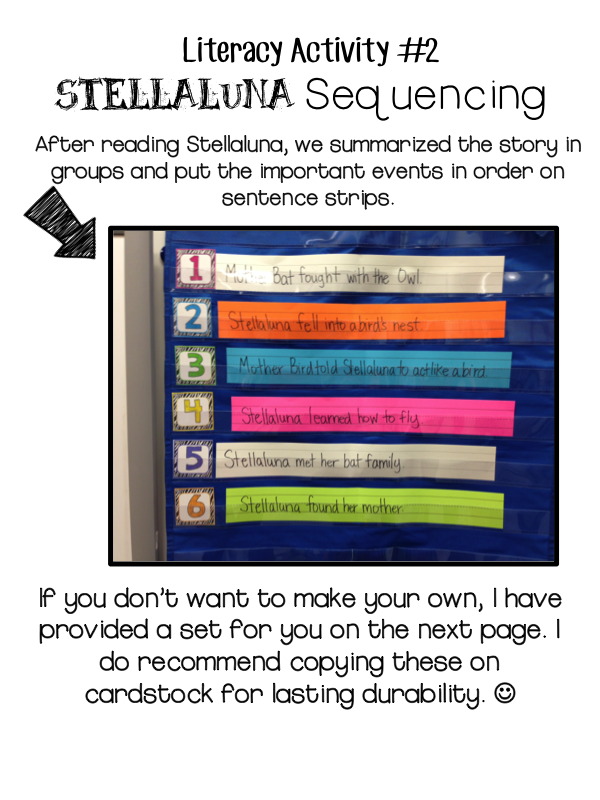 Mrs. MeGown's Second Grade Safari: Stellaluna Literacy Activities ...